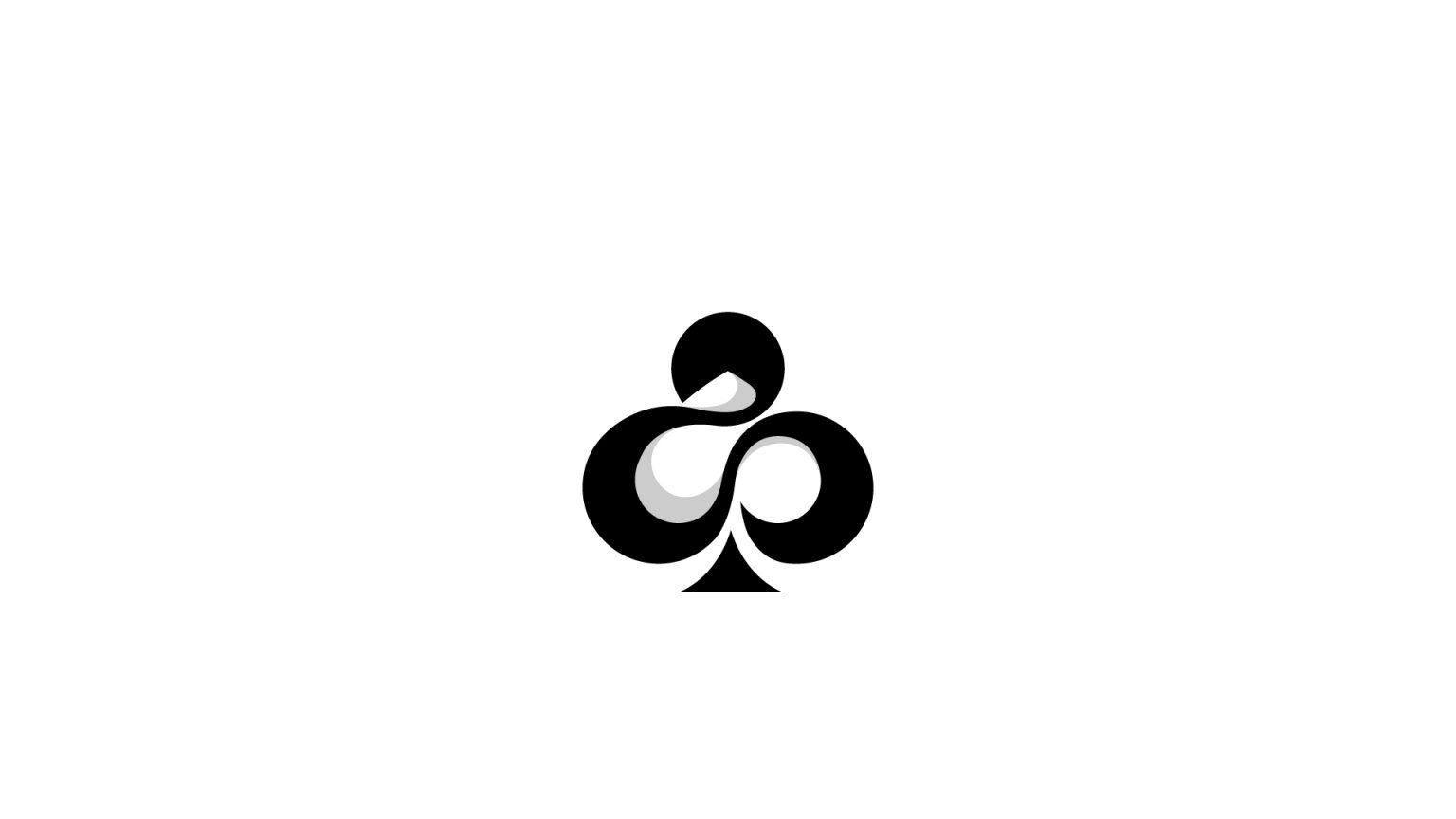 Gambling Logo (Club & Spade) with Heart Negative Space - For Sale